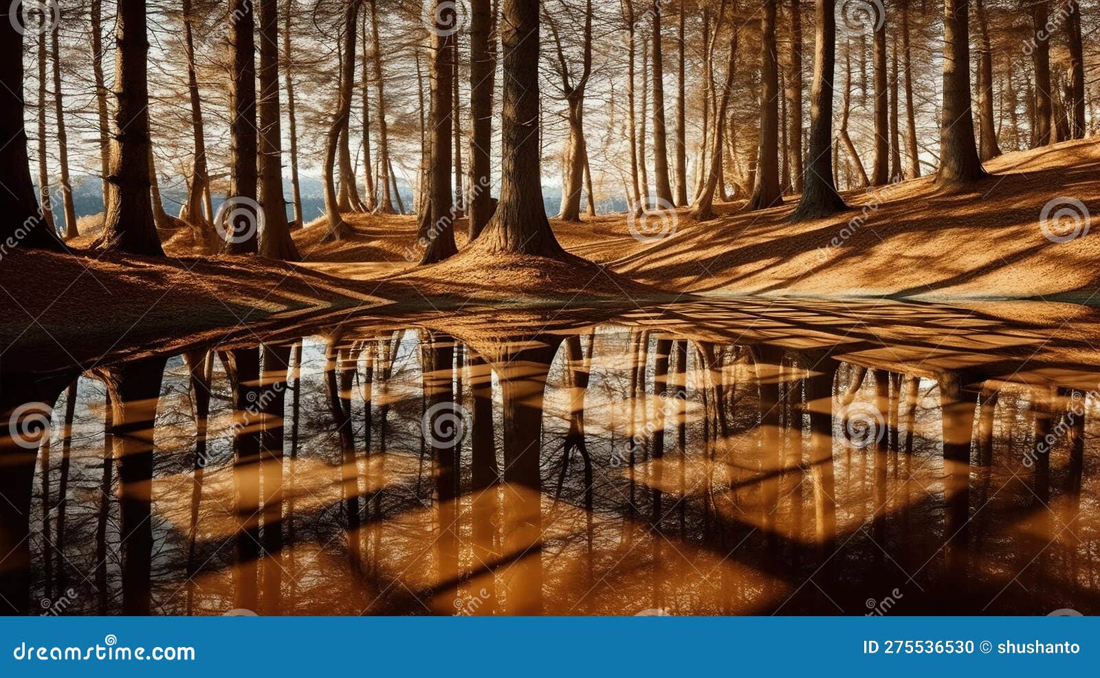 Illustration of a Magical Infinity Forest Stock Illustration ...