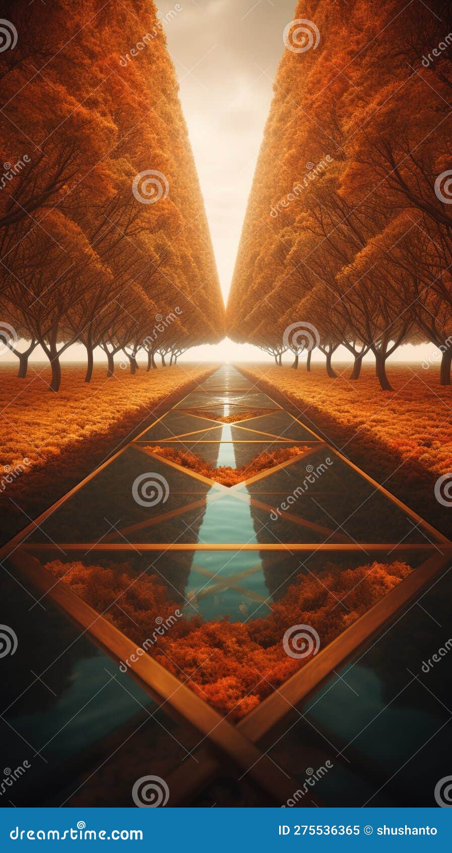 Illustration of a Magical Infinity Forest Stock Illustration ...