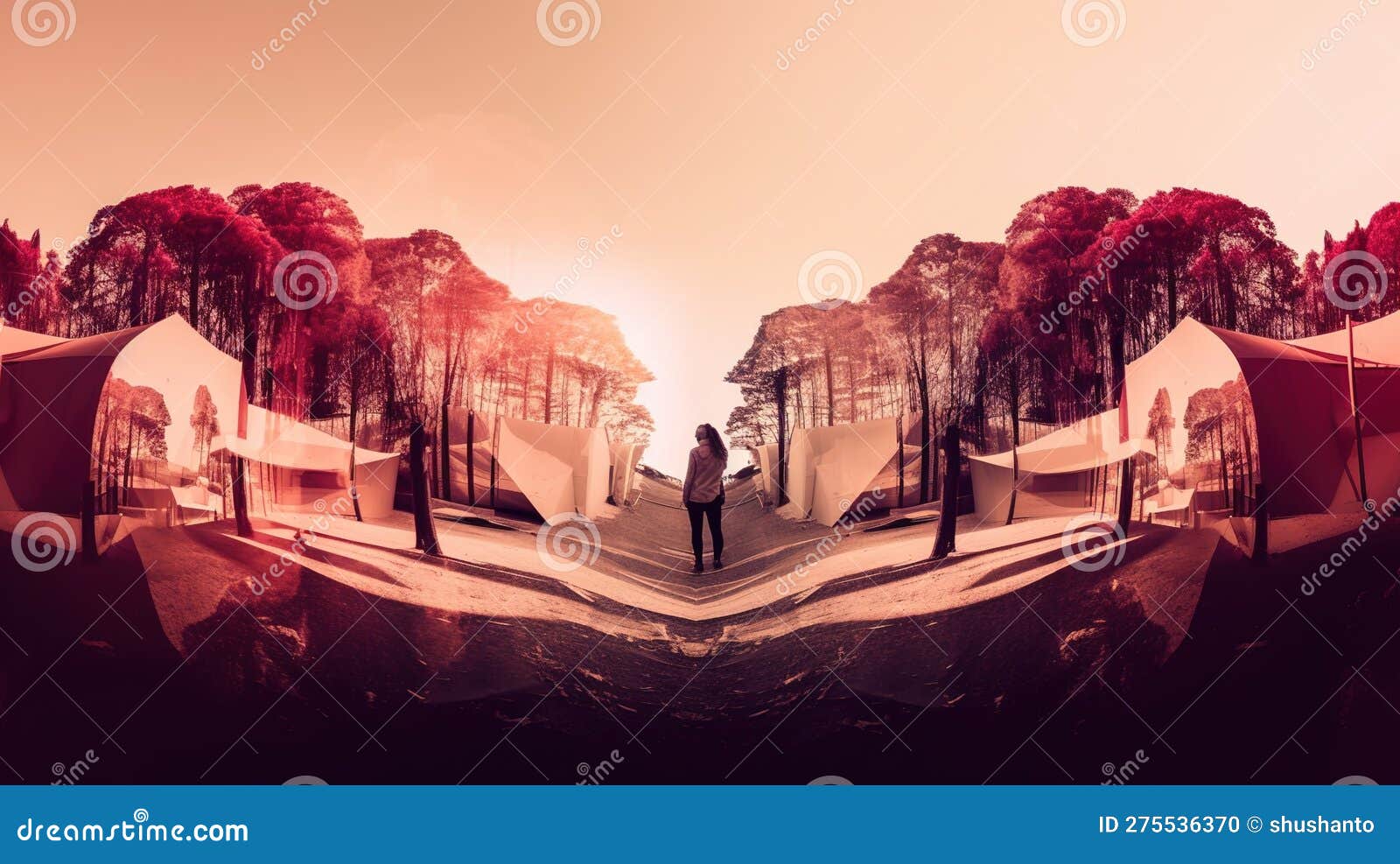 Illustration of a Magical Infinity Forest Stock Illustration ...