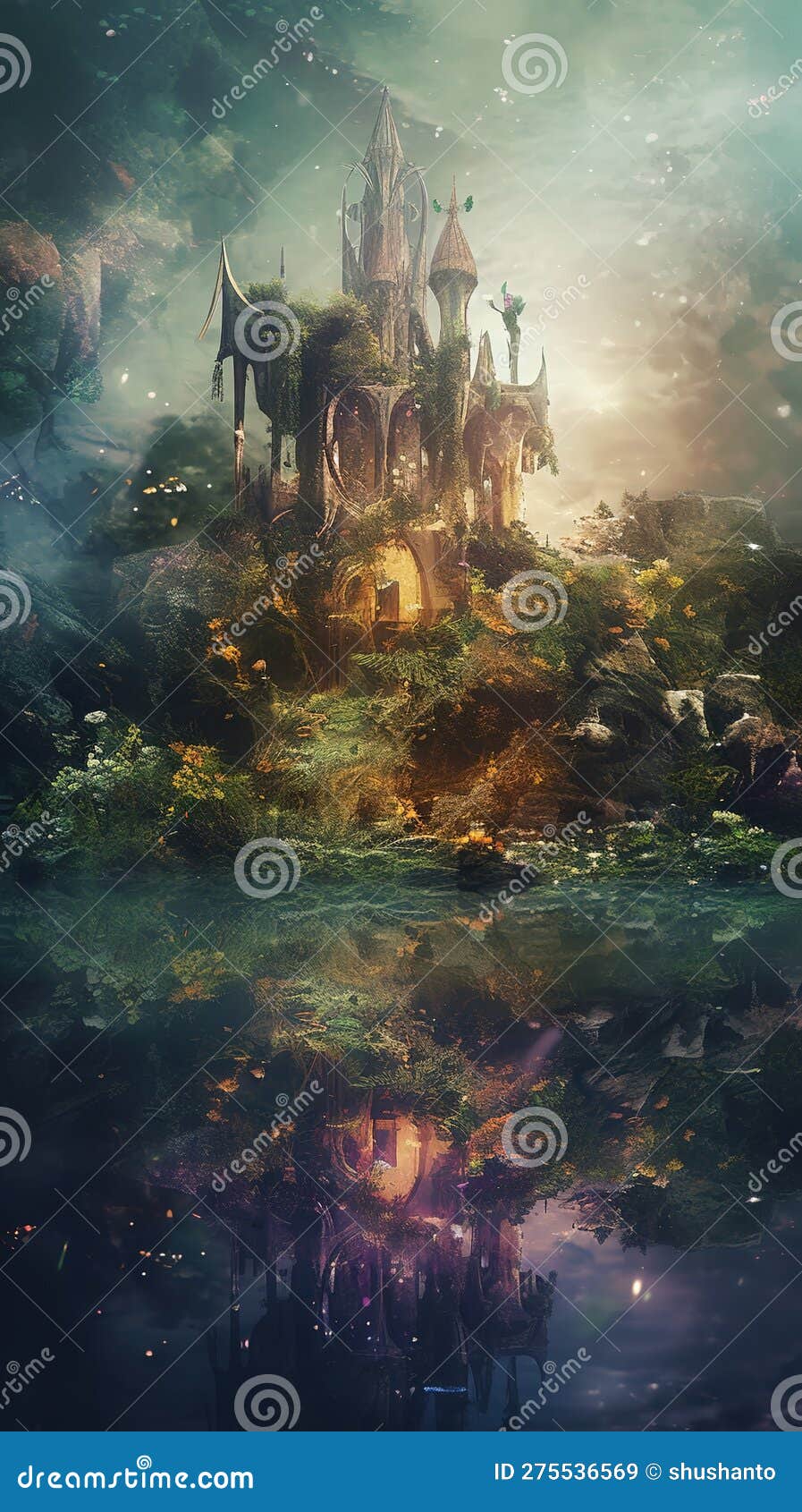 Illustration of a Magical Infinity Forest Stock Image - Image of leaf ...