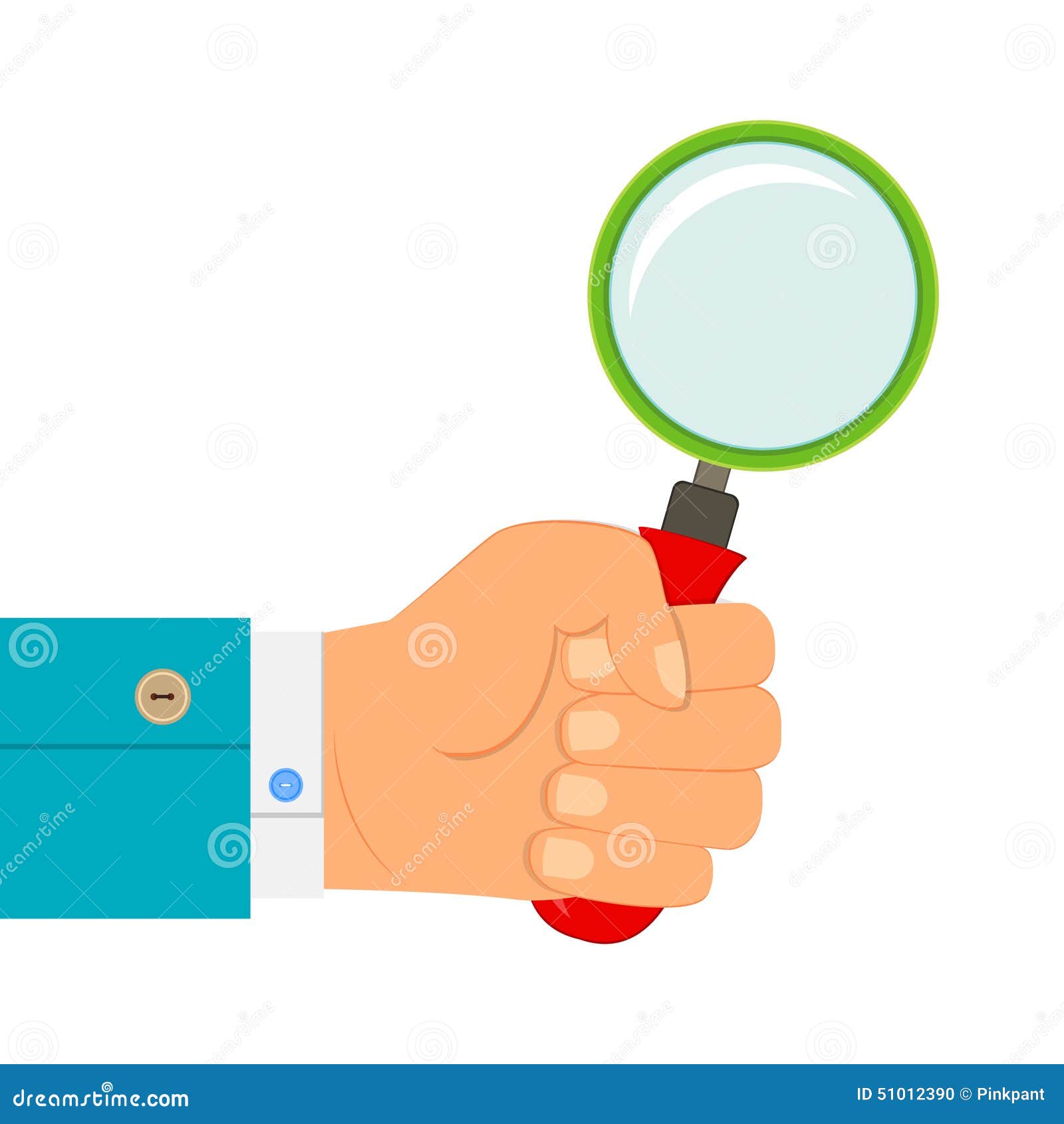 Illustration - Magnifying Glass in Hand Businessman Stock Illustration ...