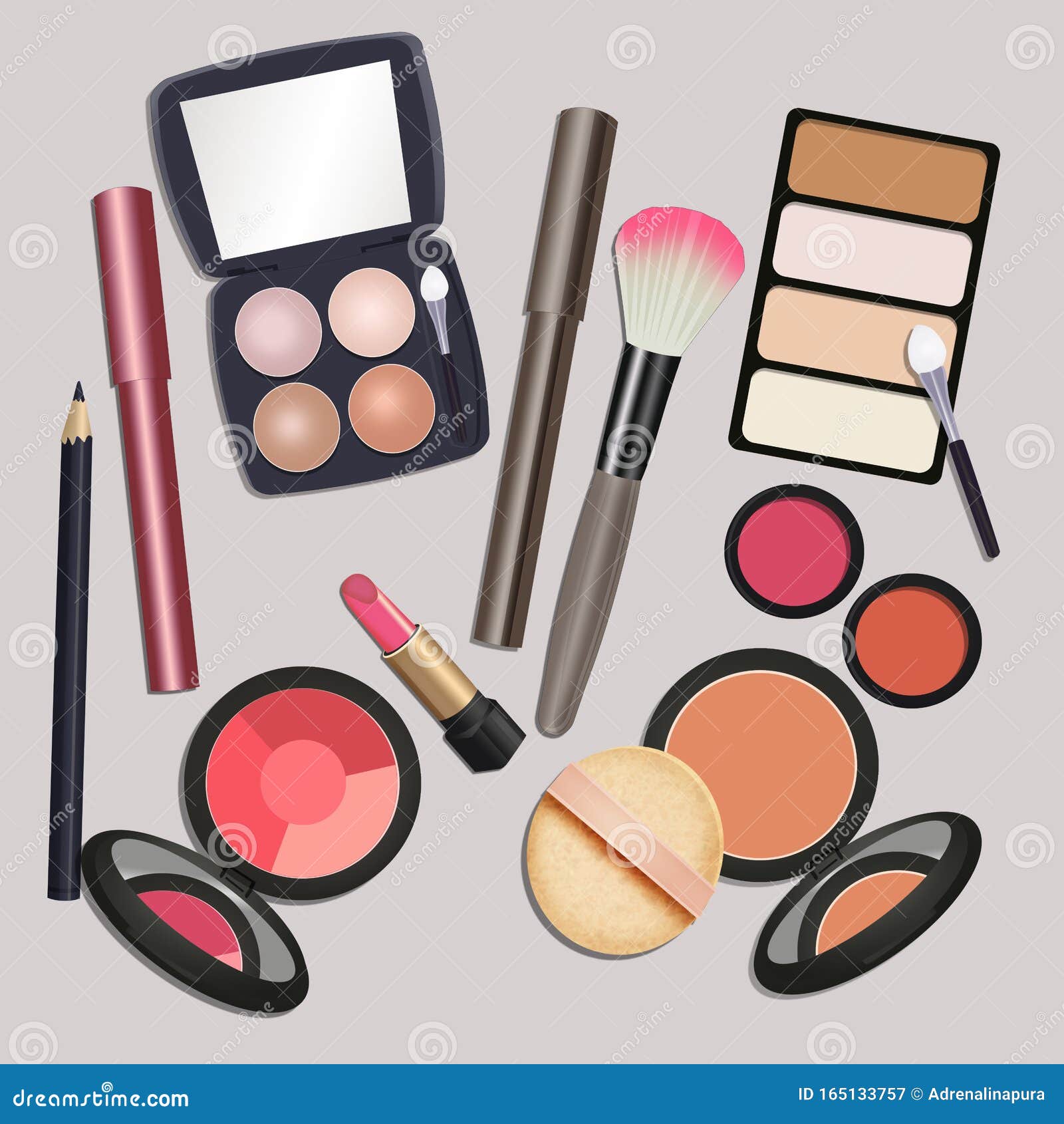 Illustration of Makeup View from Above Stock Illustration ...