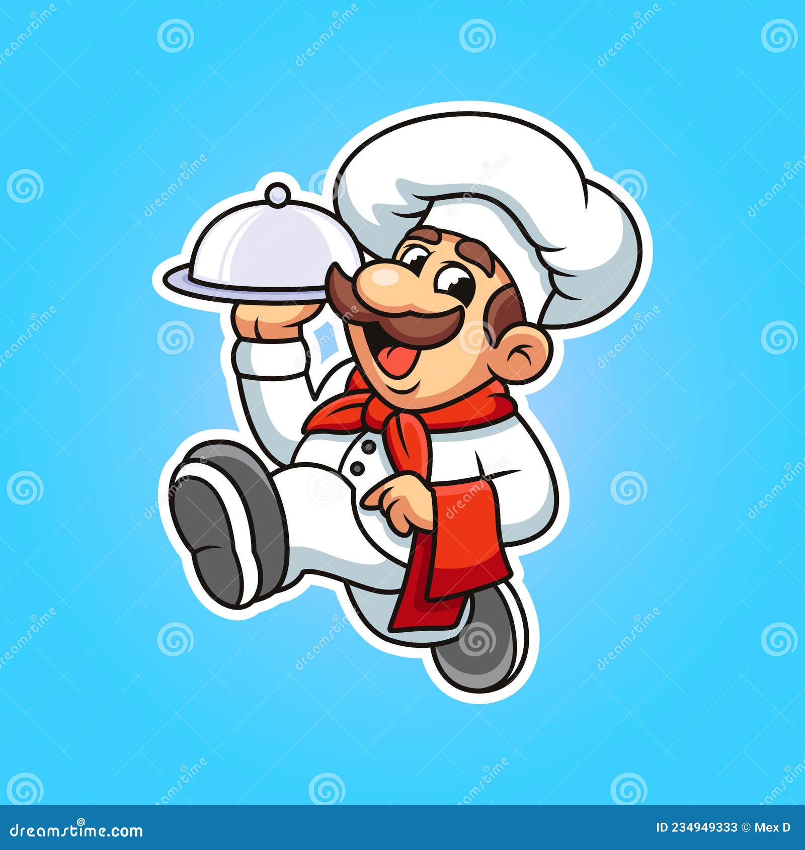 Illustration of Male Chef Cartoon Stock Vector - Illustration of cover ...