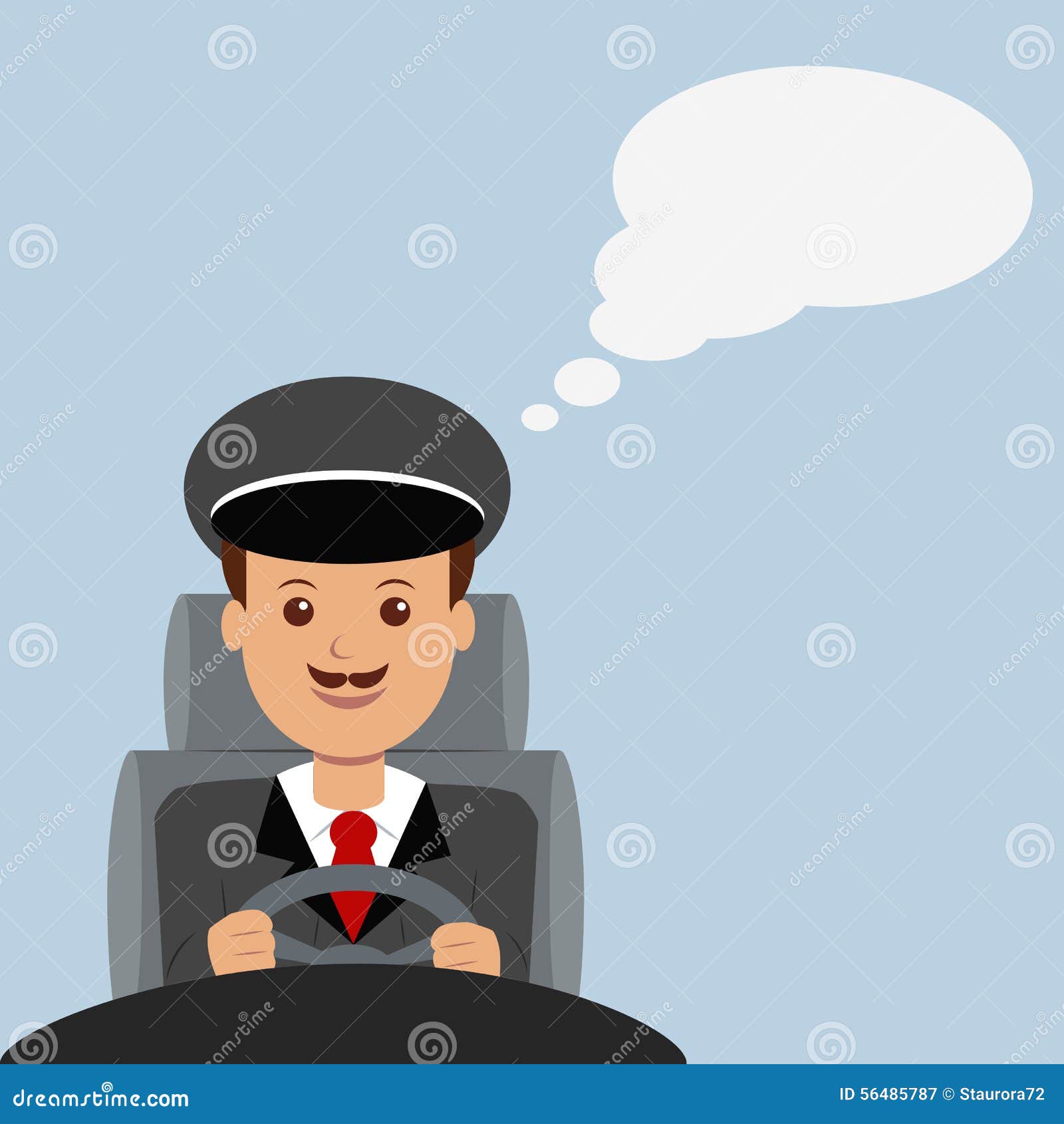 Illustration of a Male Driver. Stock Illustration - Illustration of ...