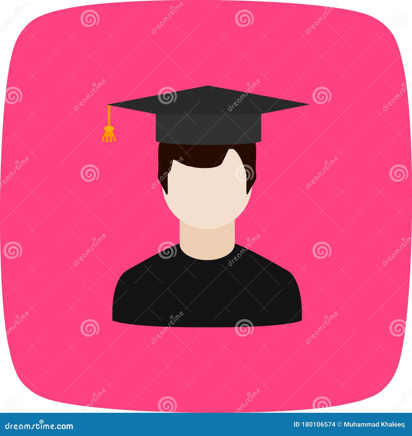 Illustration Male Student Icon for Personal and Commercial Use. Stock ...