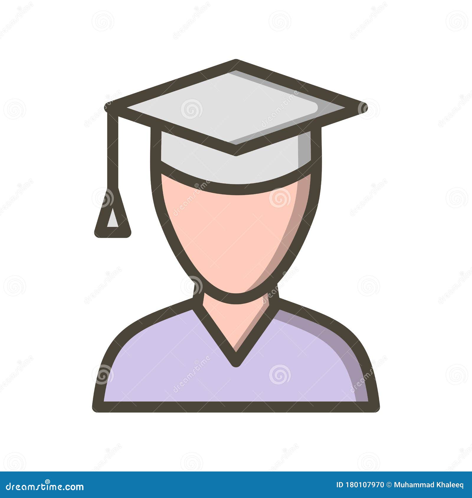 Illustration Male Student Icon for Personal and Commercial Use. Stock ...