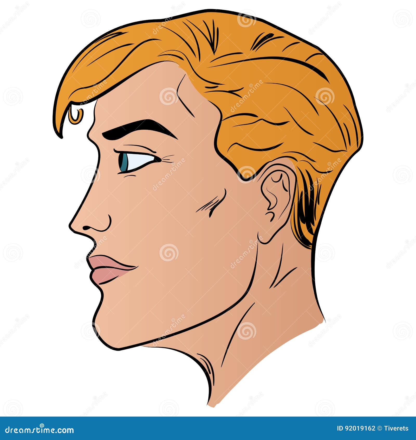 Illustration of a Man Cartoon Head Profile Pattern Stock Vector ...