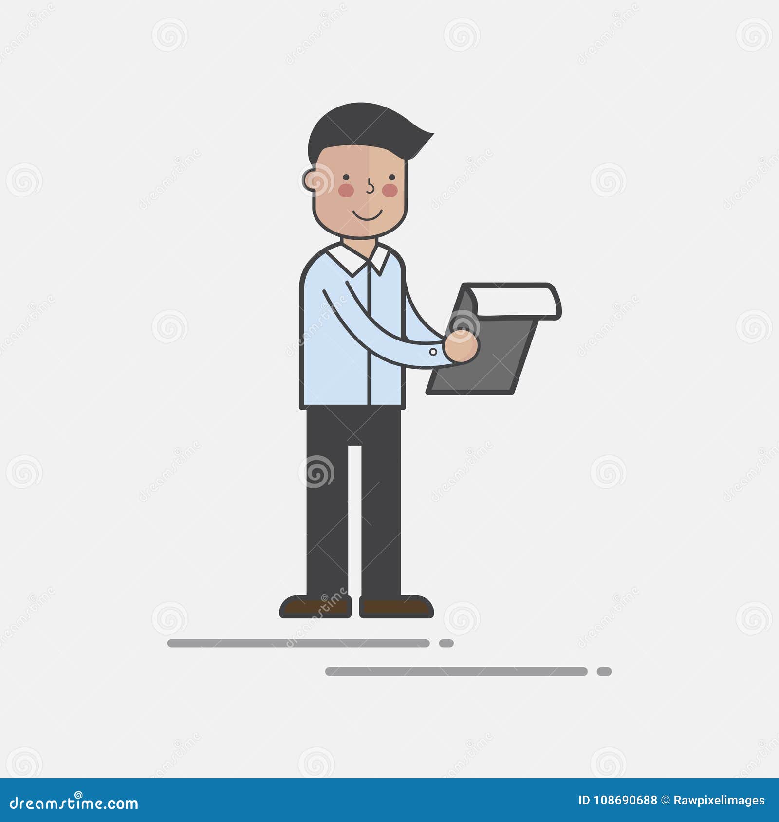 Illustration of Man Checking Maintenance Stock Illustration ...