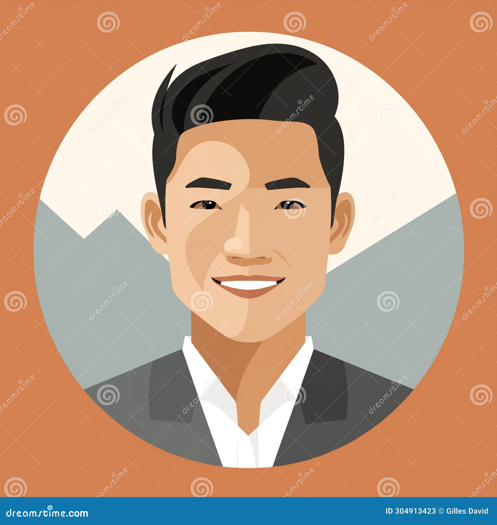 Illustration of a Man in Flat Design Style Stock Illustration ...
