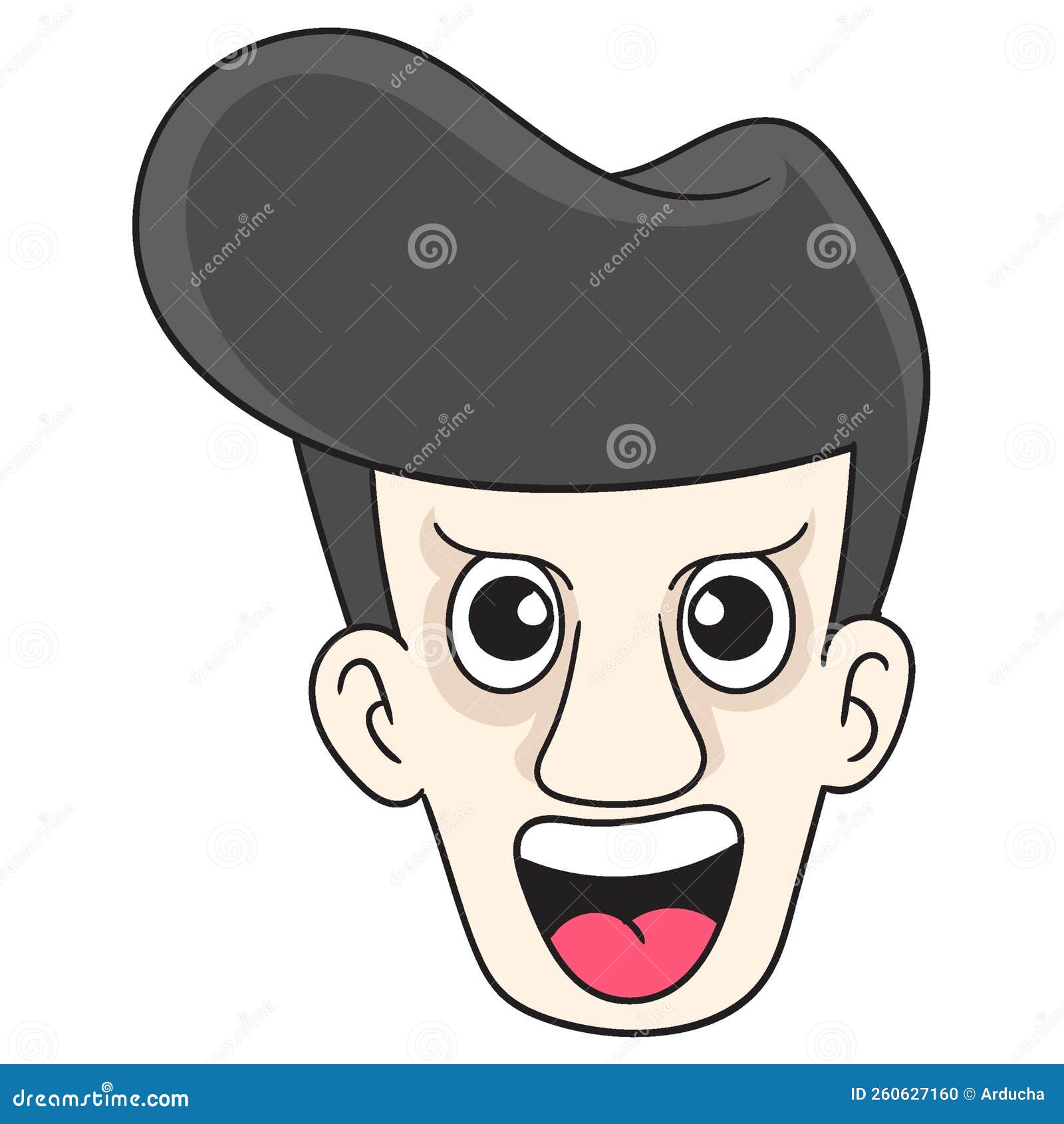 Illustration of a Man Head Being Angry with Emotion Stock Vector ...
