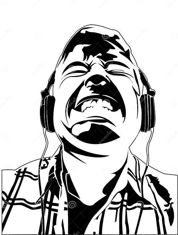 Illustration of Man Rocking Out Stock Illustration - Illustration of ...