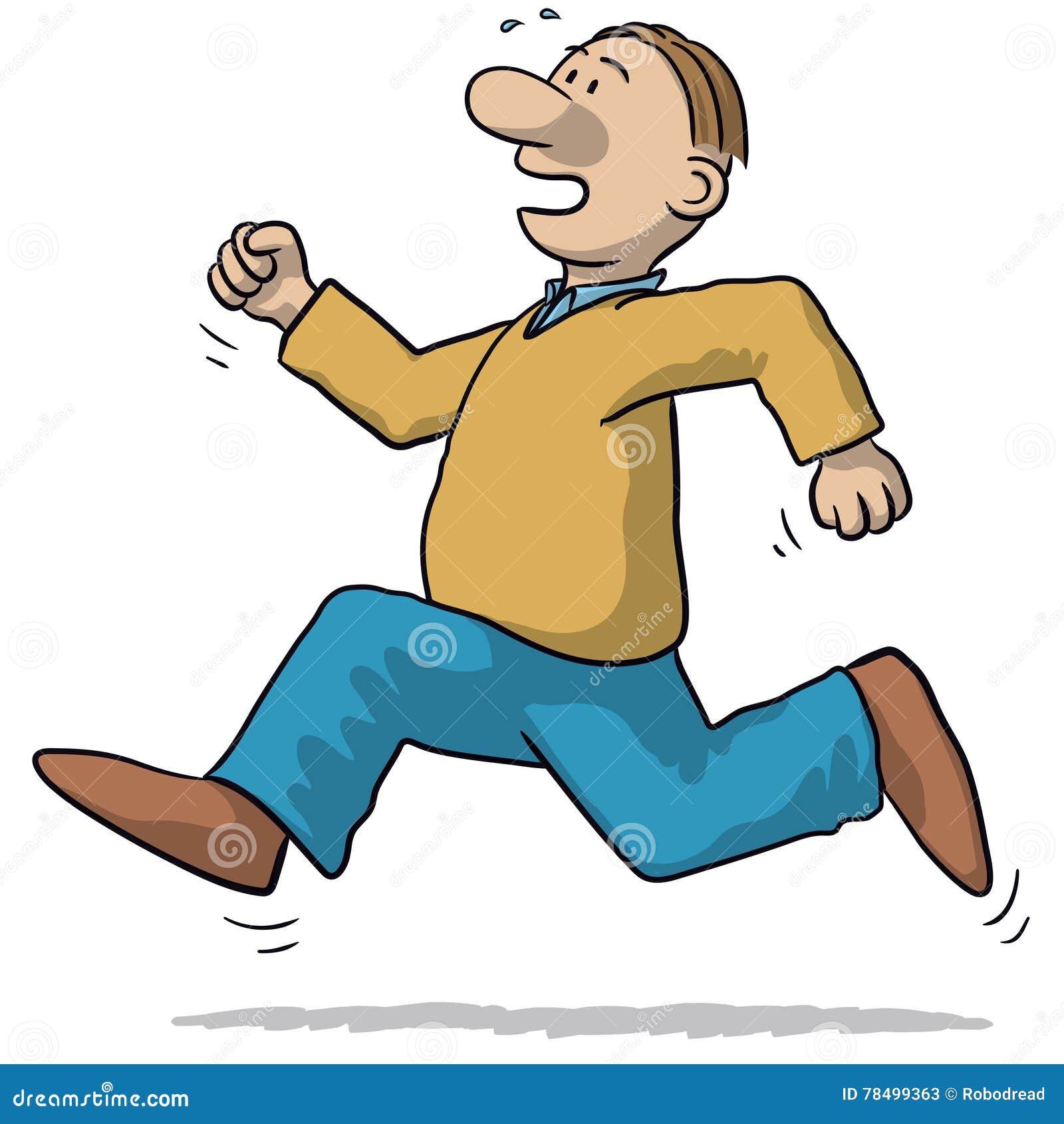 Illustration of a Man Running Stock Vector - Illustration of ride ...