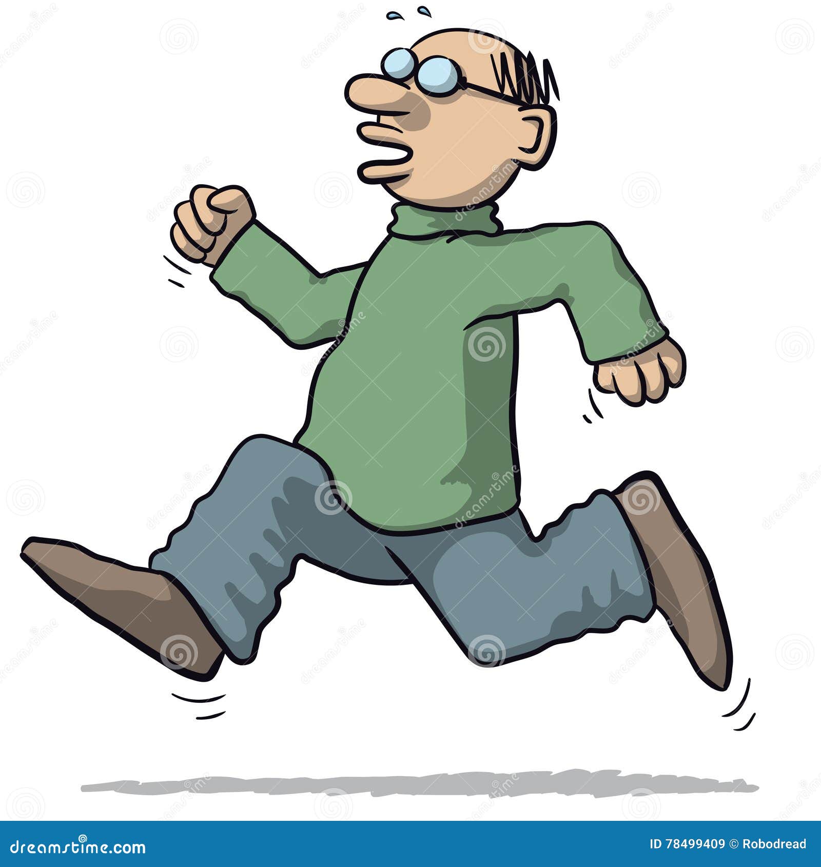 Illustration of a Man Running Stock Vector - Illustration of running ...