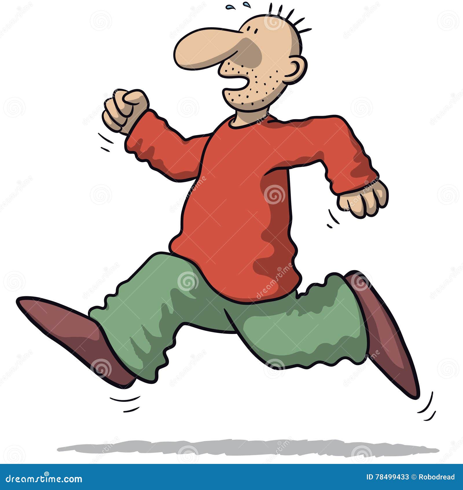 Illustration Of A Man Running Cartoon Vector | CartoonDealer.com #78499433