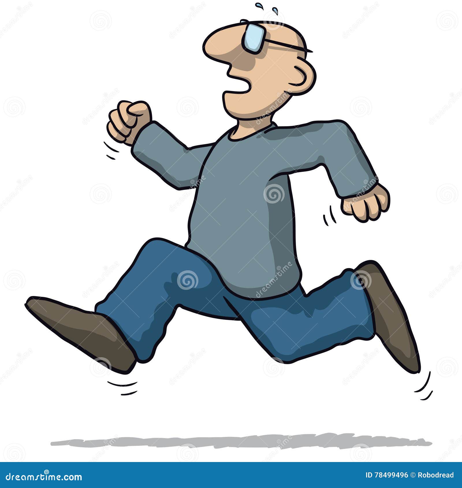 Cartoon Person Running Fast