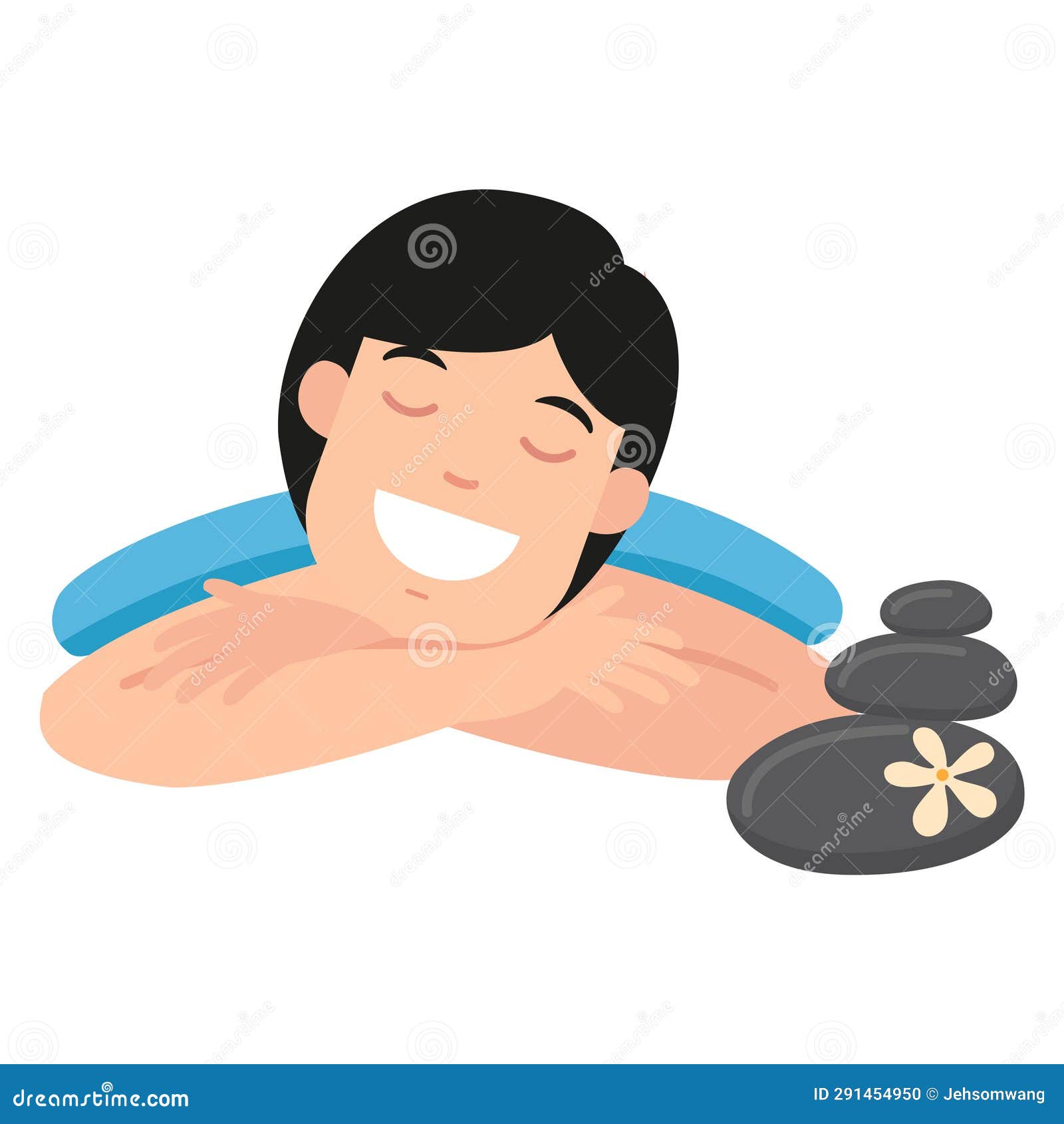 Illustration of man in spa stock vector. Illustration of refreshing ...