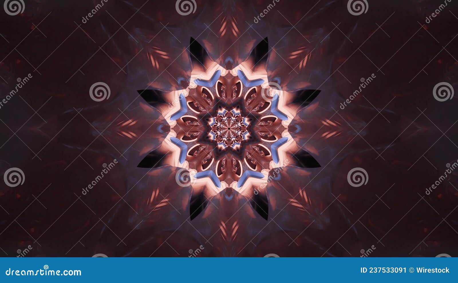 Illustration of a Mandala with Beautiful Patterns in Red Color Stock ...