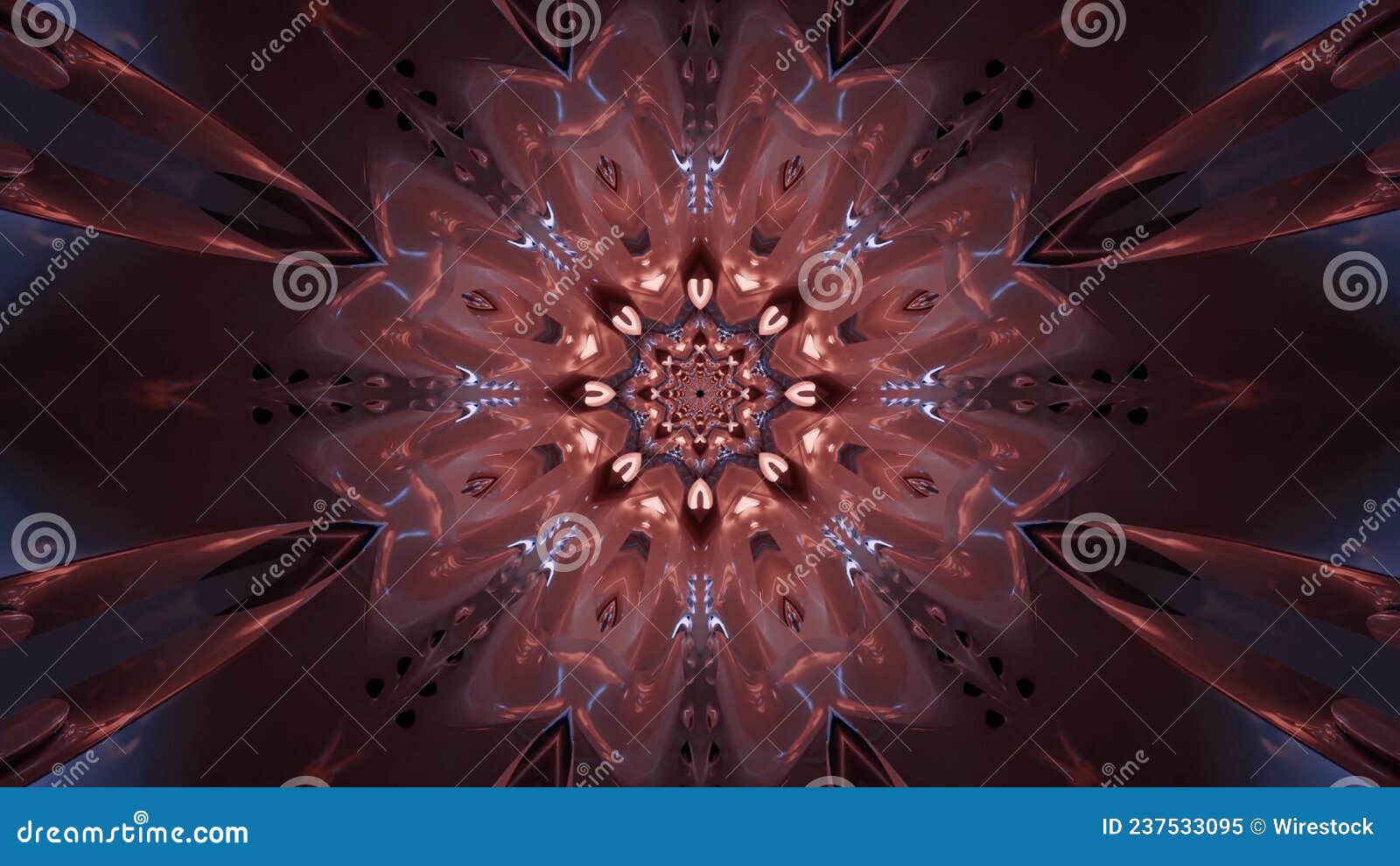 Illustration of a Mandala with Beautiful Patterns in Red Color Stock ...