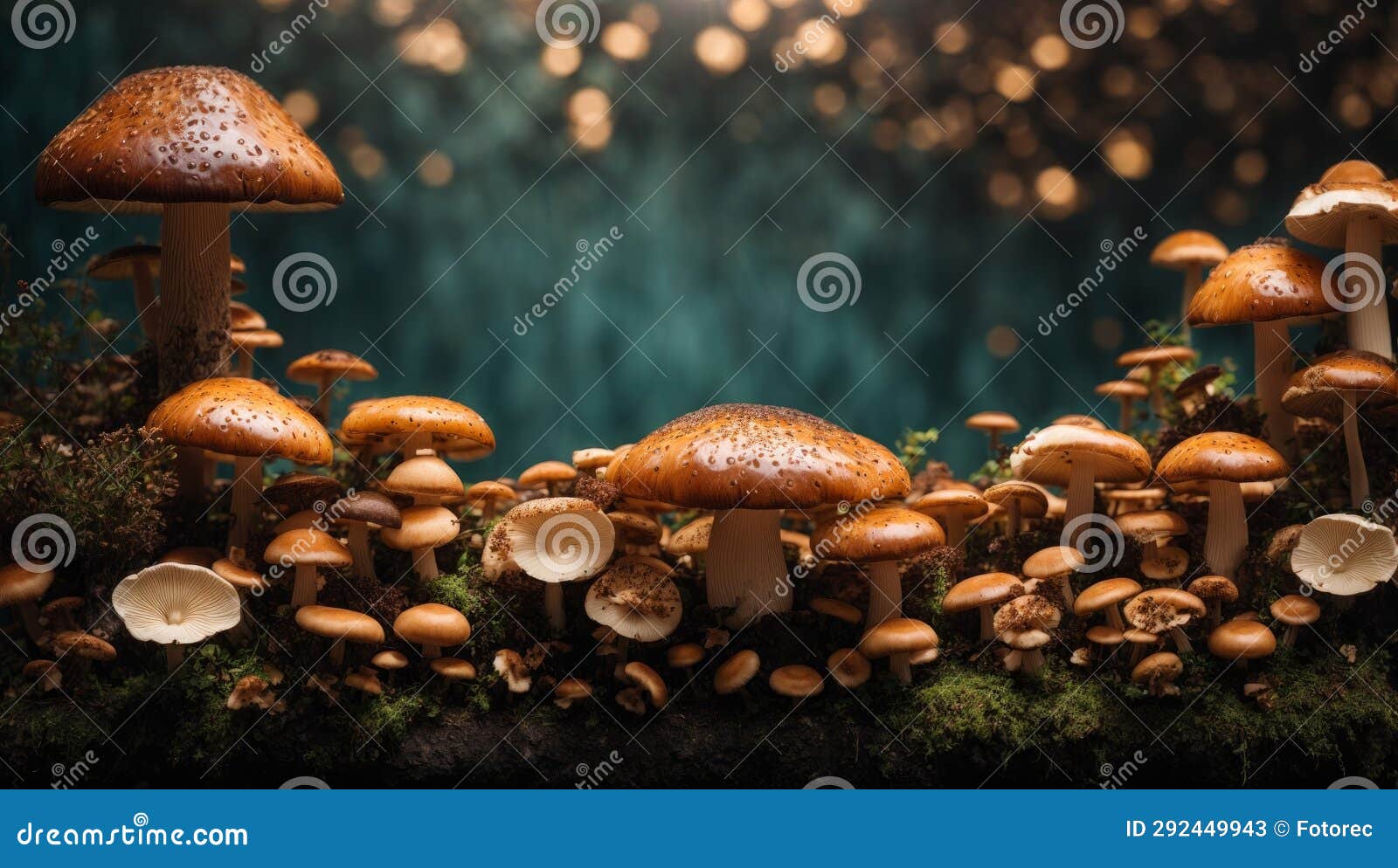 Illustration of Many Mushrooms Together Stock Image - Image of branch ...