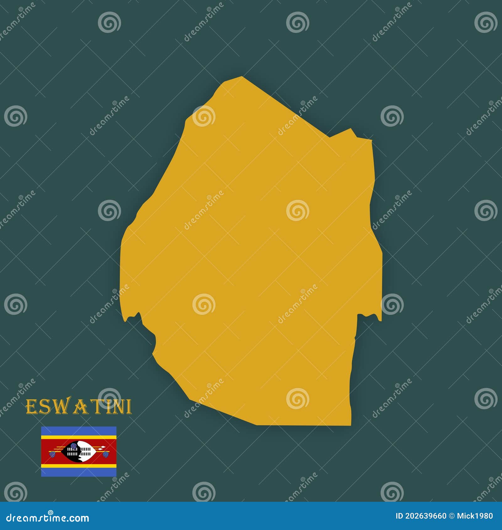 Map of Eswatini stock photo. Illustration of africa - 202639660