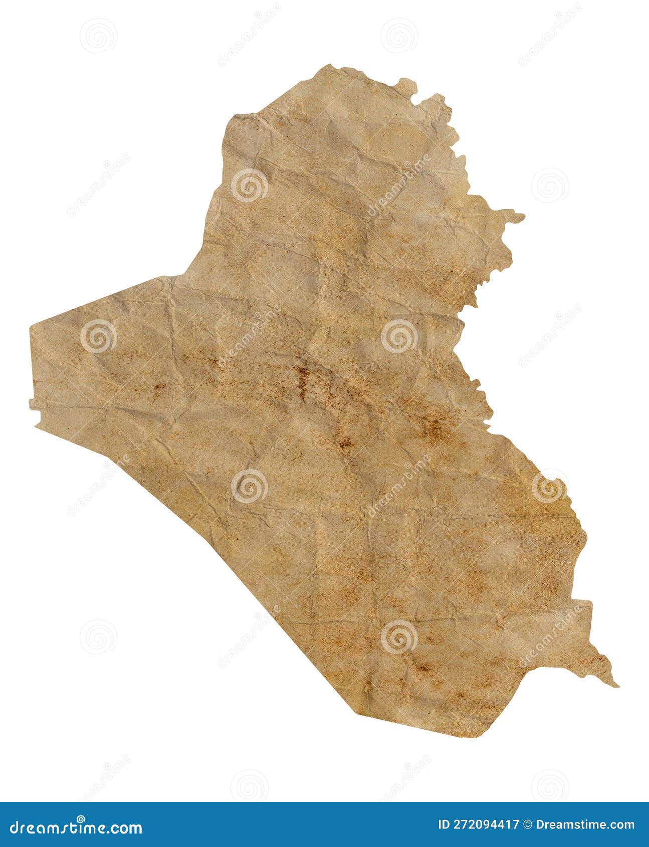 Map of Iraq on Old Brown Grunge Paper Stock Illustration - Illustration ...