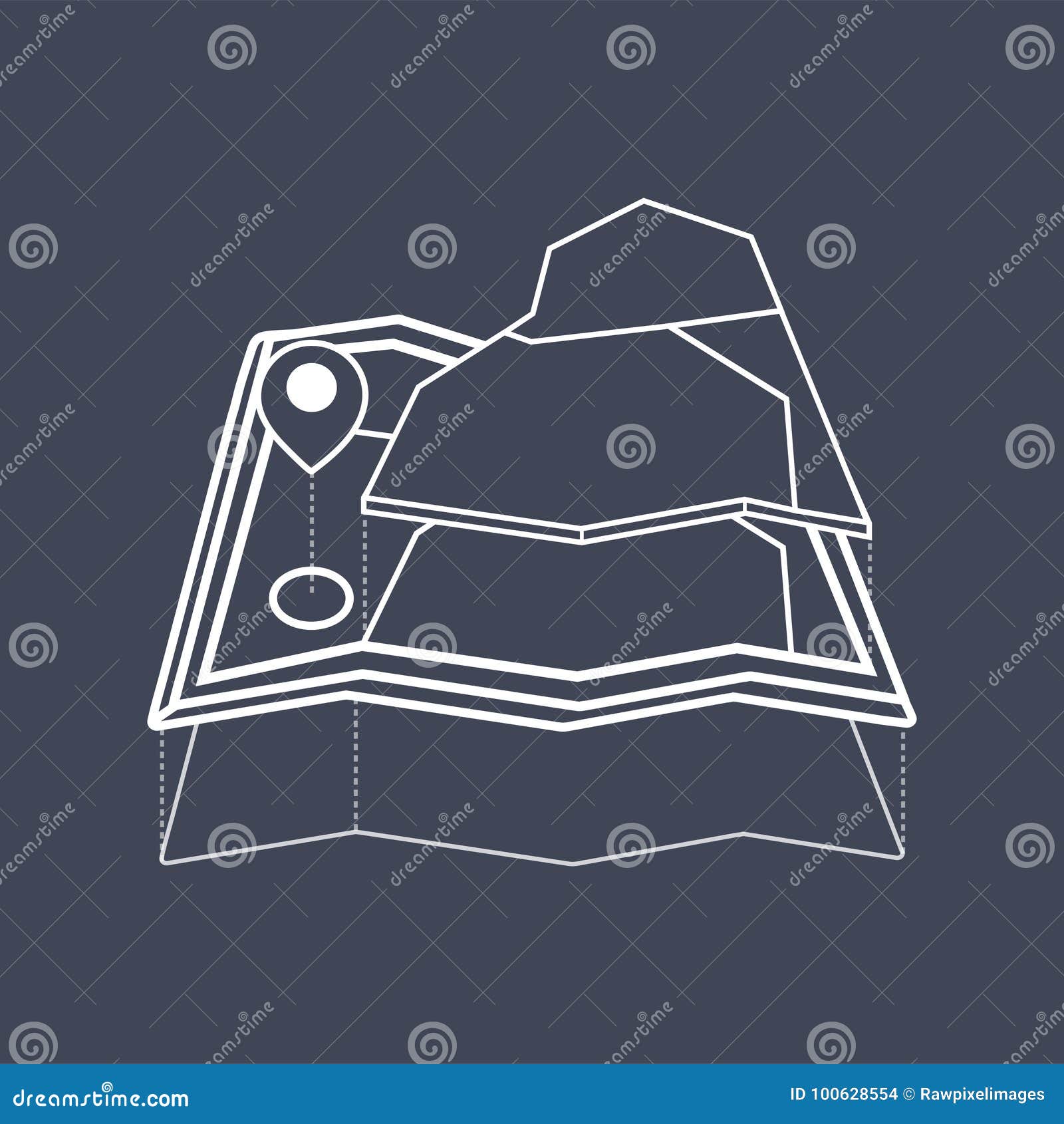 Illustration of Map Location Destination Stock Vector - Illustration of ...