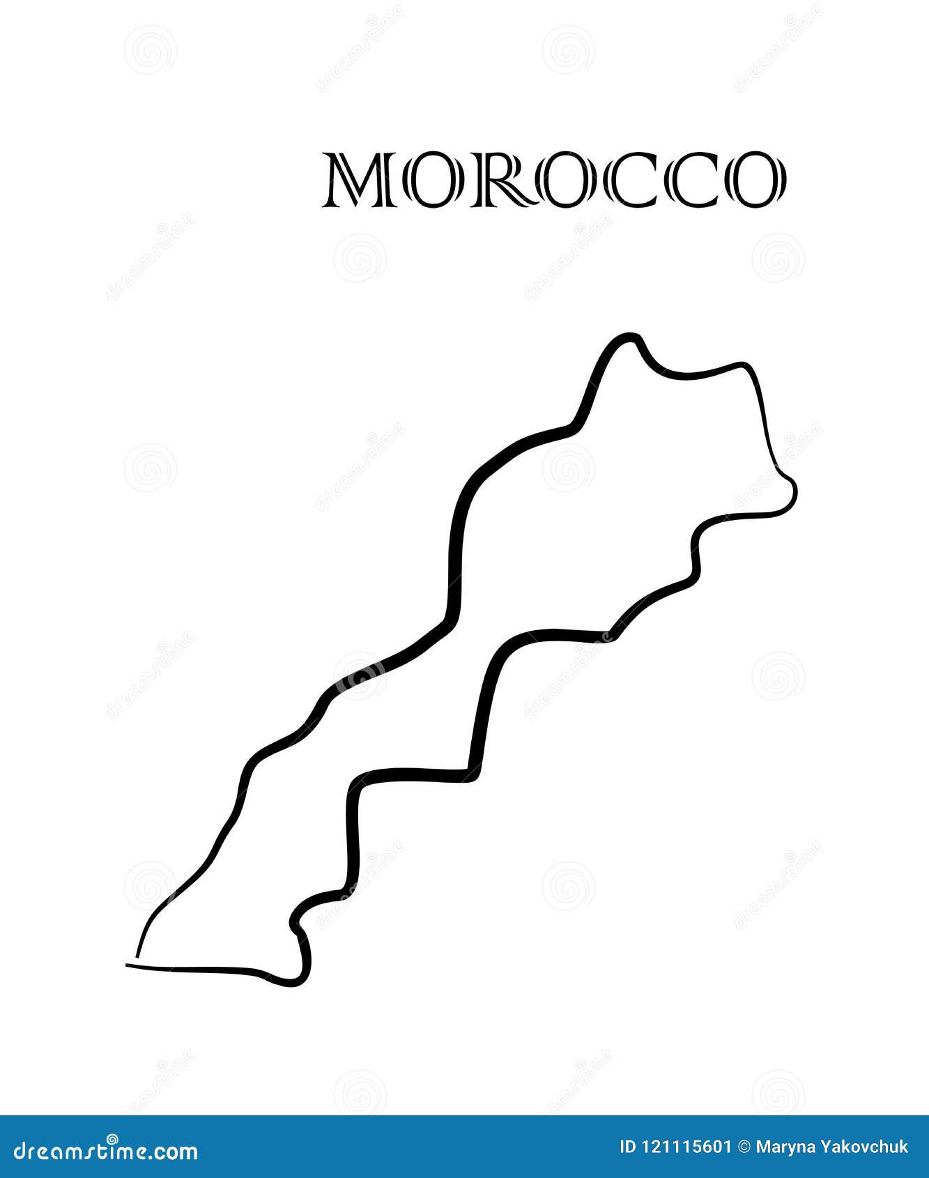 The Morocco map stock vector. Illustration of design - 121115601
