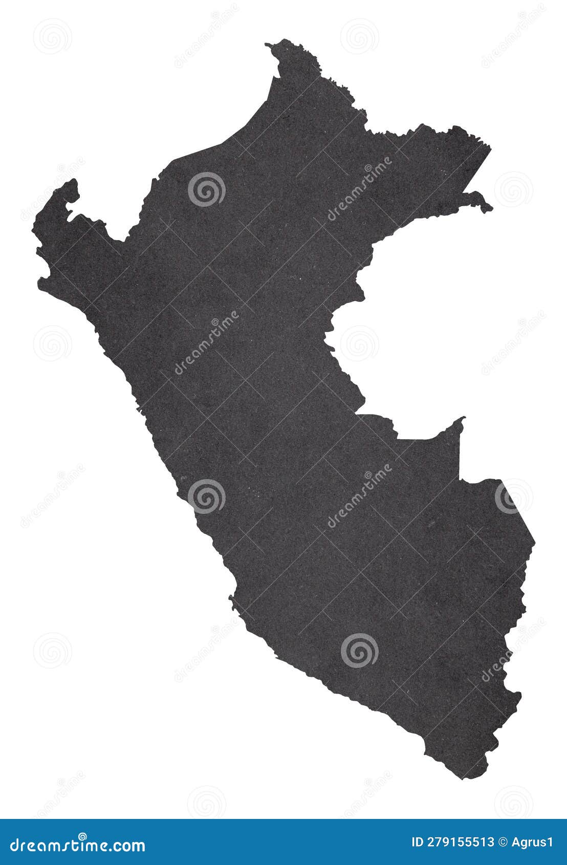 Map of Peru on Old Black Grunge Paper Stock Illustration - Illustration ...