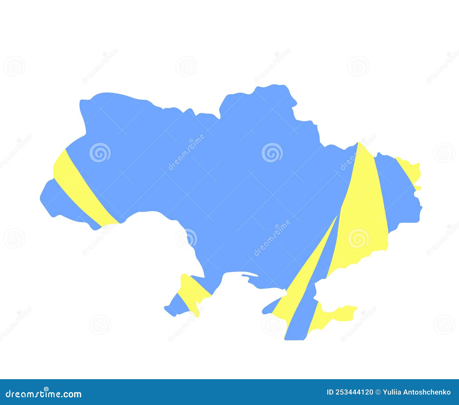 Illustration of the Map of Ukraine. Stock Vector - Illustration of ...