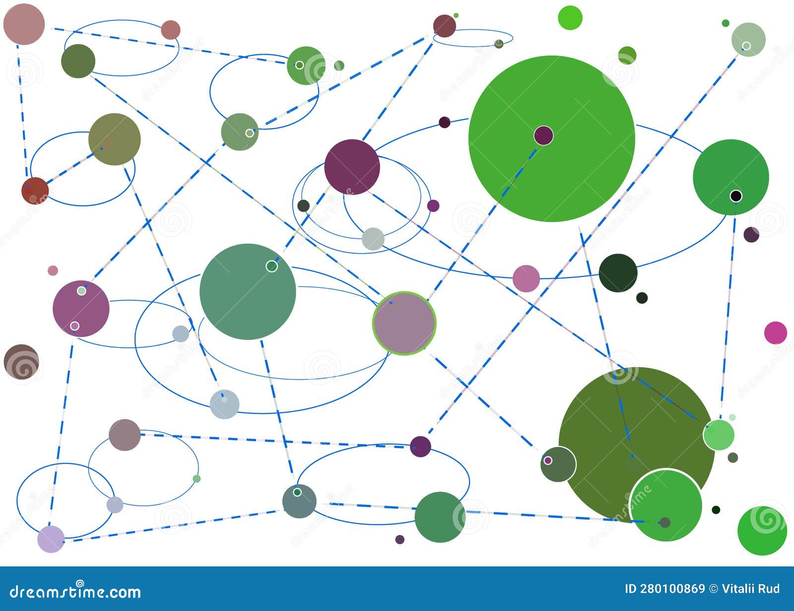 Illustration Maps Trajectories Revolution of Planets Stock Illustration ...