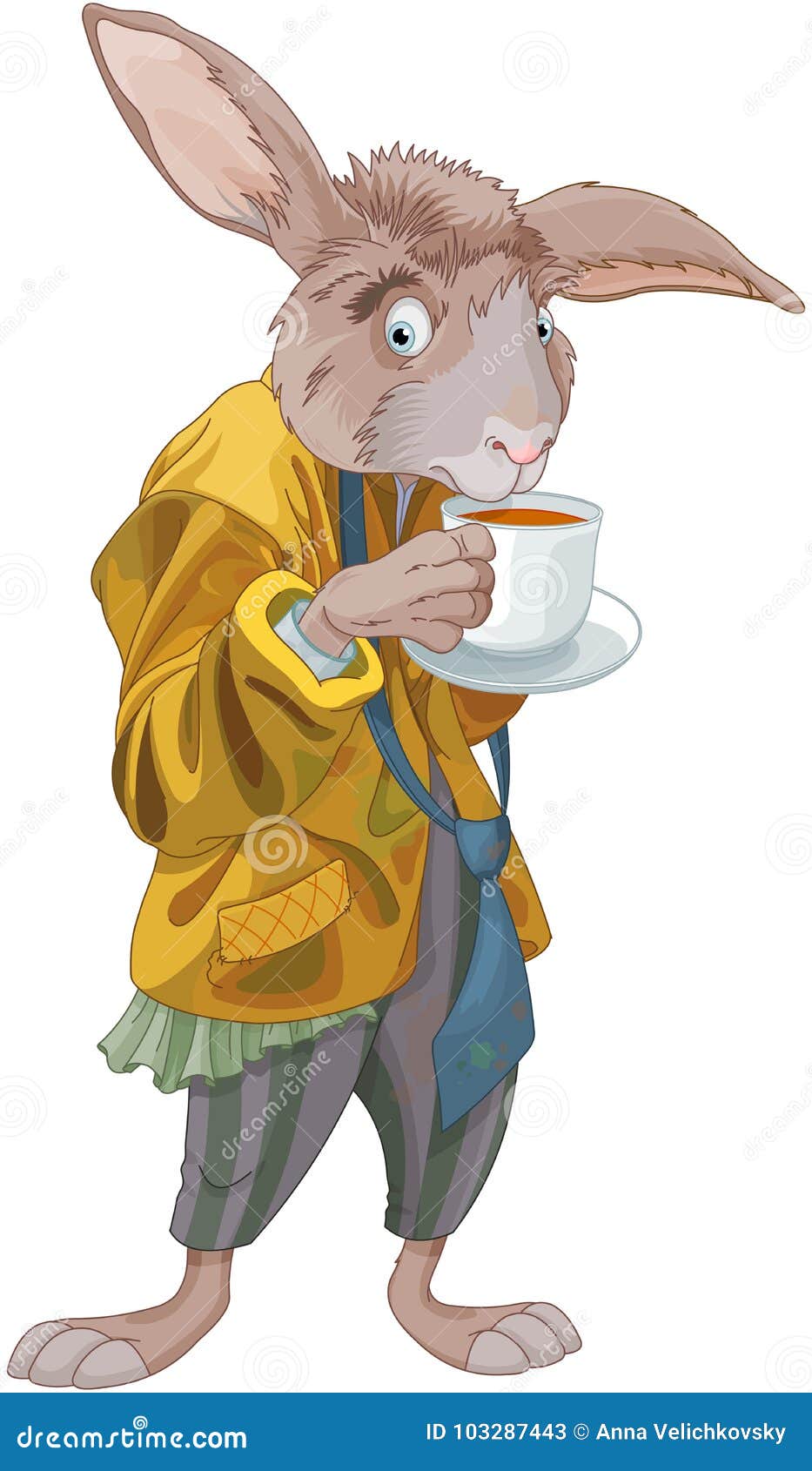 March Hare stock vector. Illustration of crazy, fable - 103287443