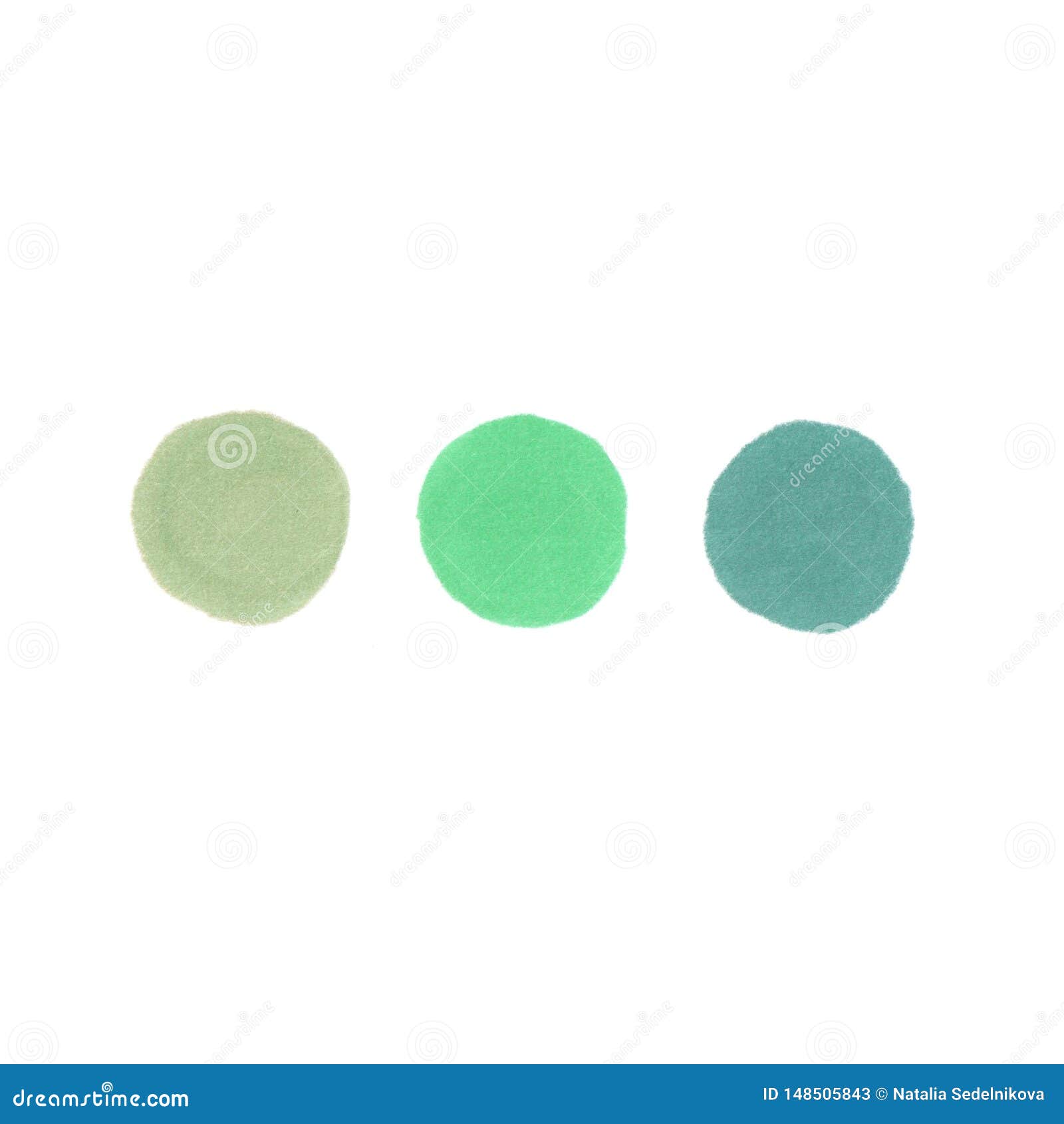 Illustration of a Set of Green Circles Stock Illustration ...