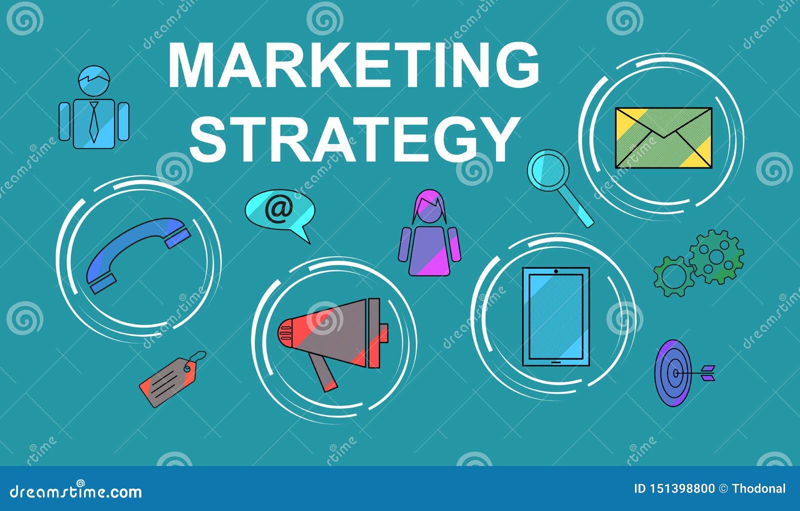 Concept of Marketing Strategy Stock Illustration - Illustration of ...
