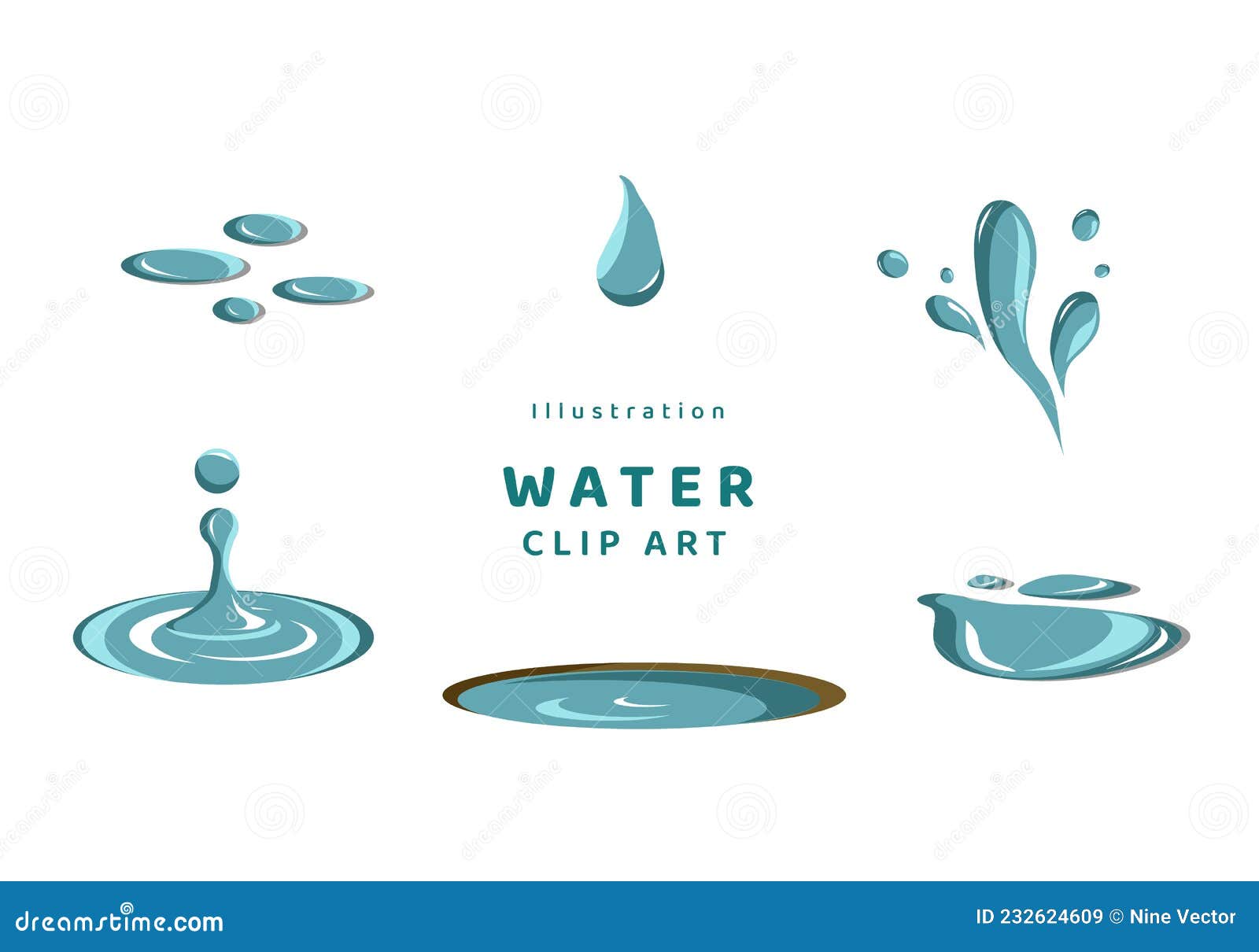Illustration Vector Water Clip Art Stock Vector - Illustration of ...