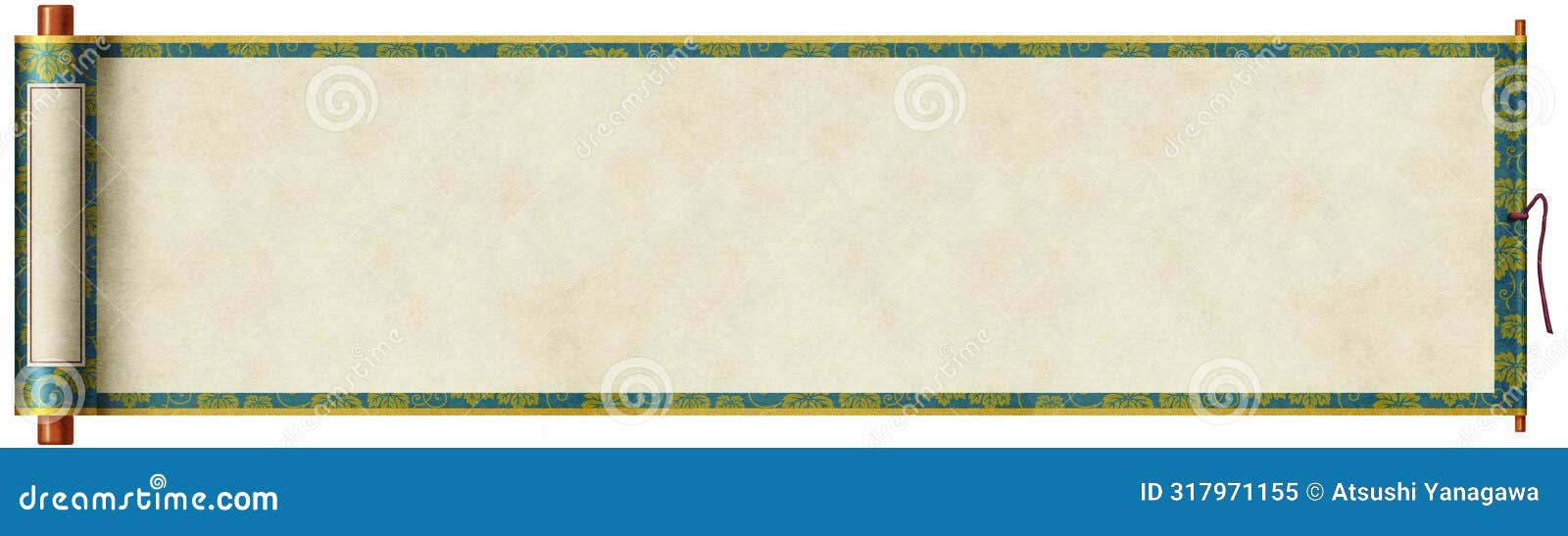 Illustration Materials of Ancient Japanese Scrolls. Stock Image ...