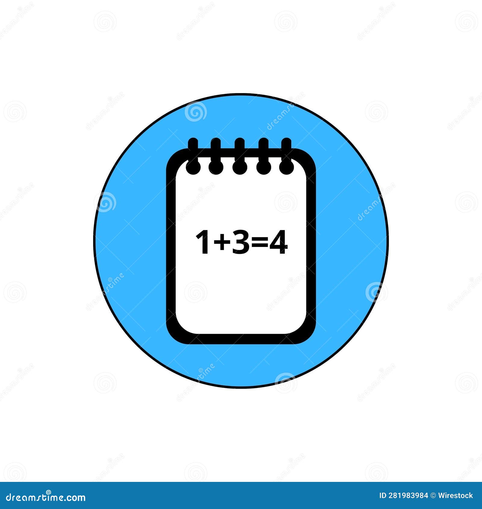 Illustration of a Math Equation on a White Background Stock ...