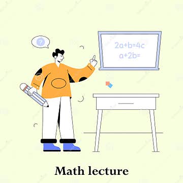 Math Lecture: Educational Presentation and Instruction Stock Vector ...