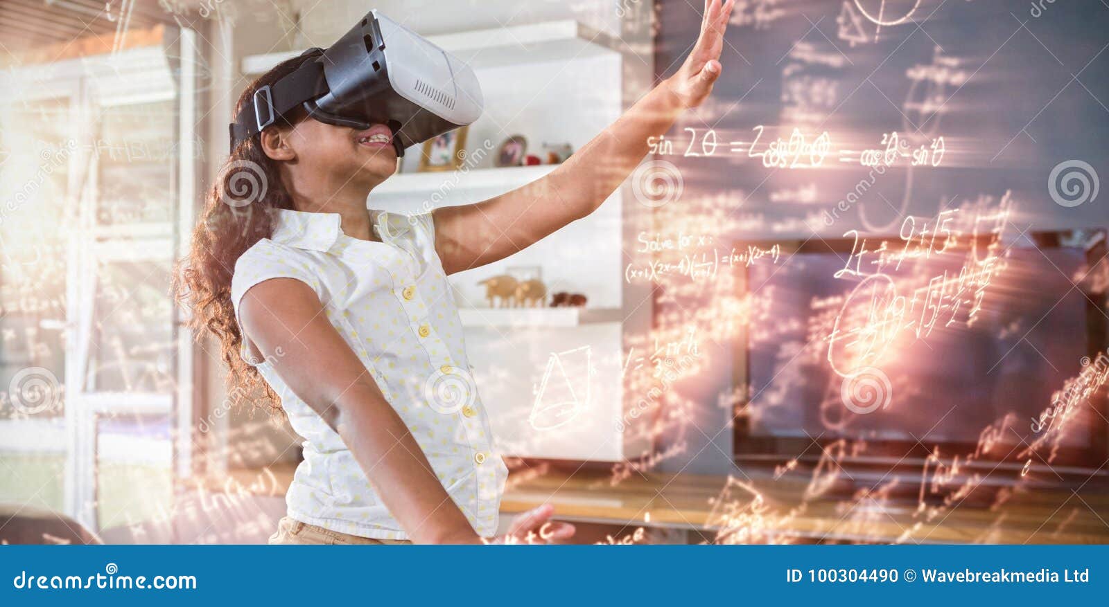 Composite Image of Illustration of Mathematical Equations Stock Photo ...