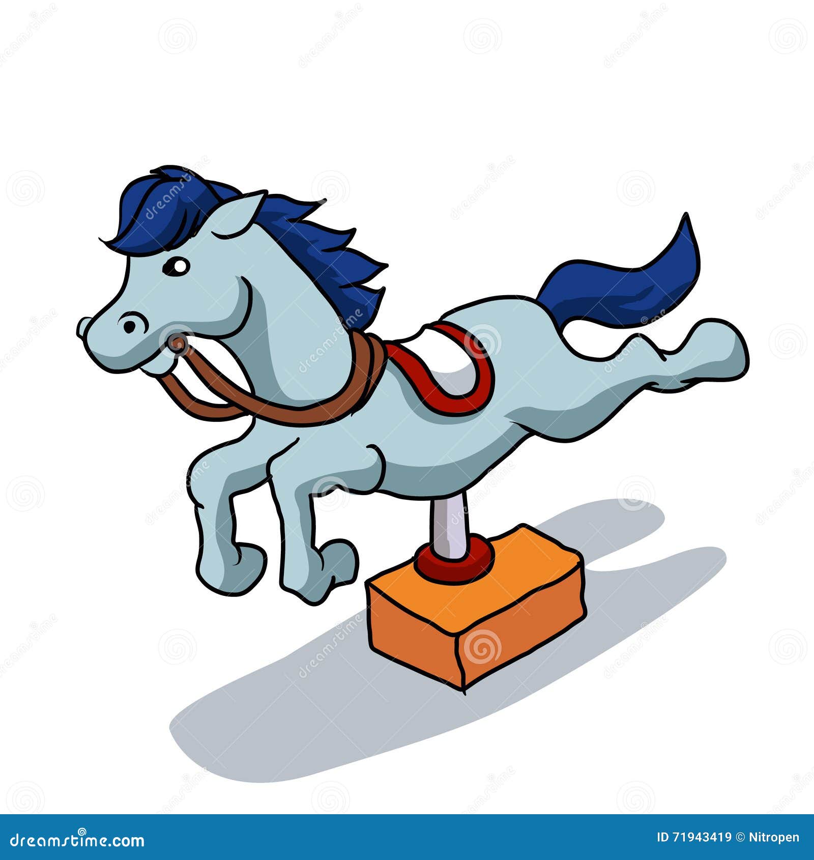 Mechanical Horse Vector Illustration | CartoonDealer.com #9382862