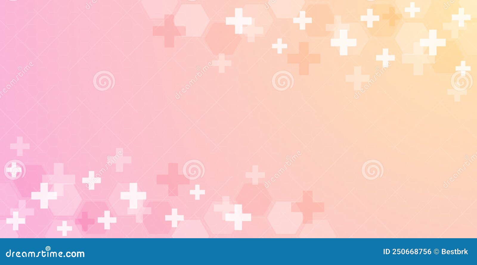 Illustration of a Medical Background with Hexagons Pattern and Crosses ...