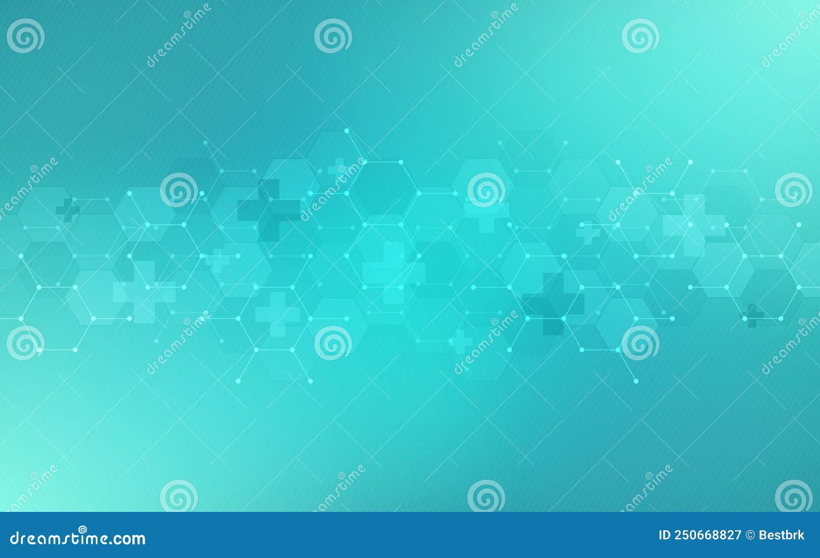Illustration of a Medical Background with Hexagons Pattern and Crosses ...