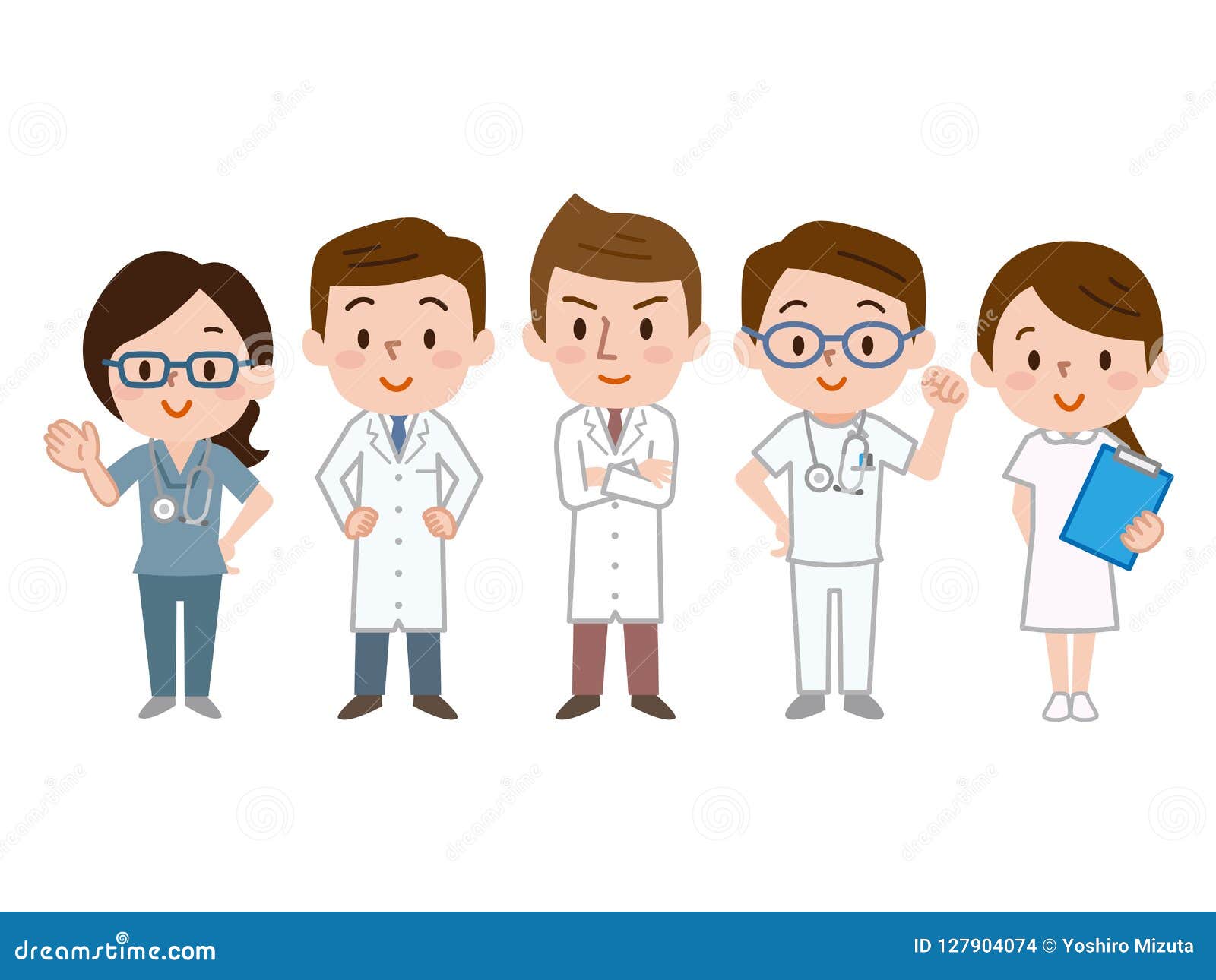 Illustration of Medical Team Stock Vector - Illustration of clinic ...