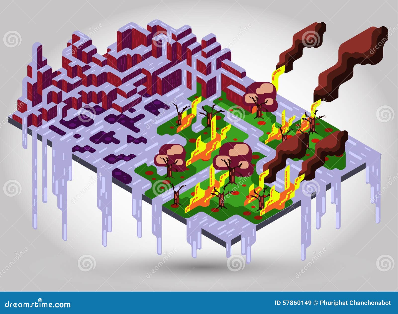 Illustration of melt ice stock vector. Illustration of greenhouse ...