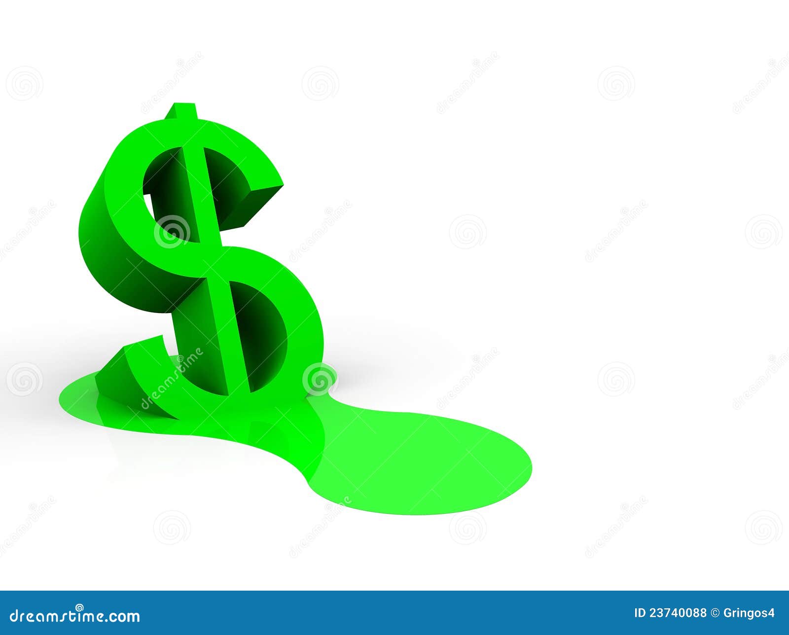 A Illustration of a Melting Dollar Trade Currency Stock Illustration ...
