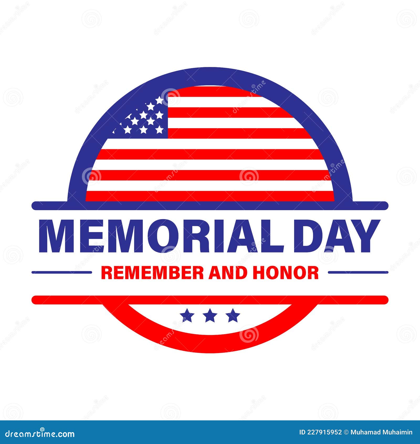 Illustration of Memorial Day Ico Stock Vector - Illustration of ...