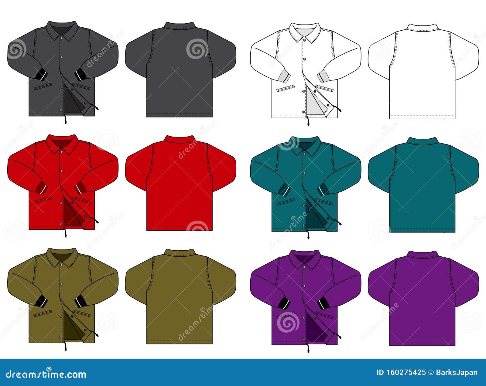 Illustration of Men`s Jacket / Color Variations Stock Vector ...