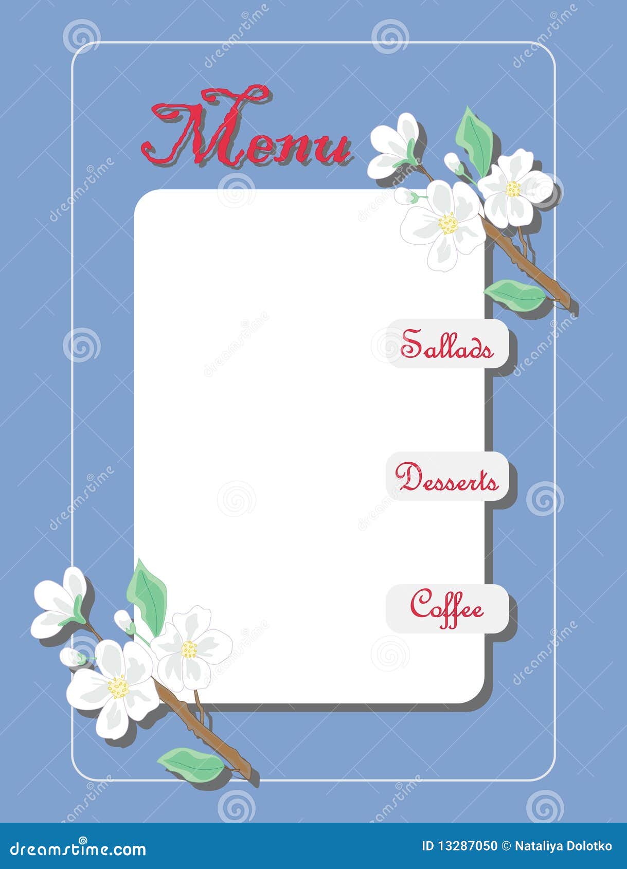 Illustration of menu stock vector. Illustration of beautiful - 13287050