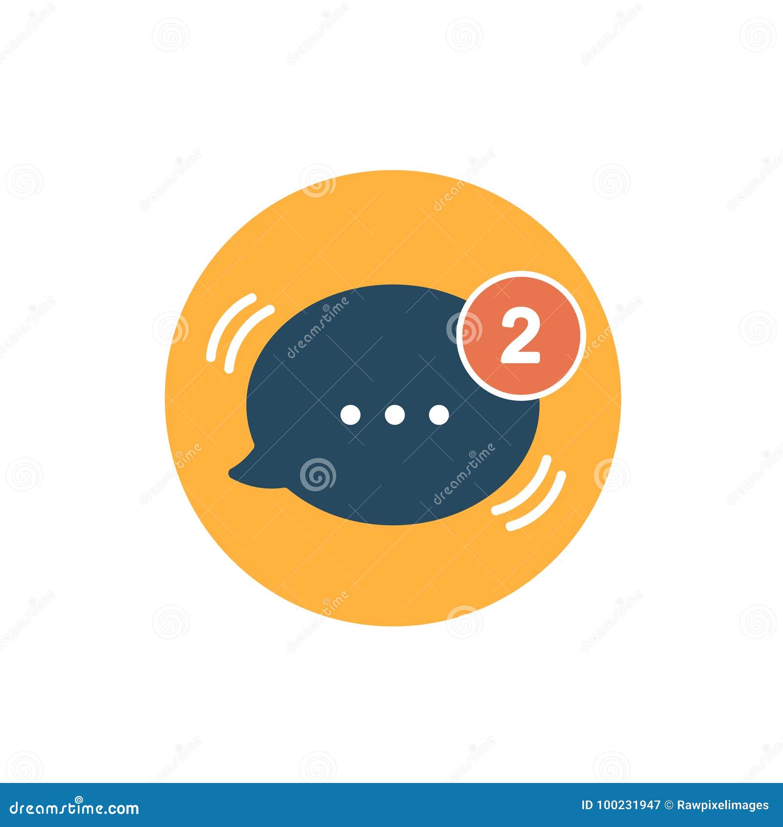 Illustration of Message Icon Logo Stock Vector - Illustration of media ...