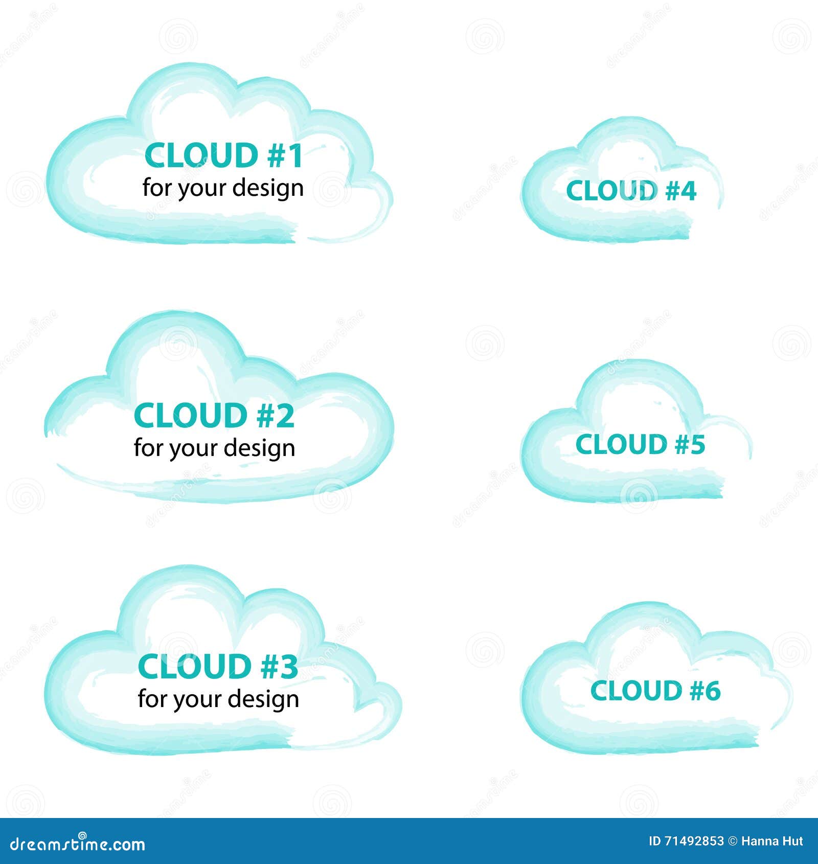 Illustration Messages in the Form of Clouds. Stock Vector ...