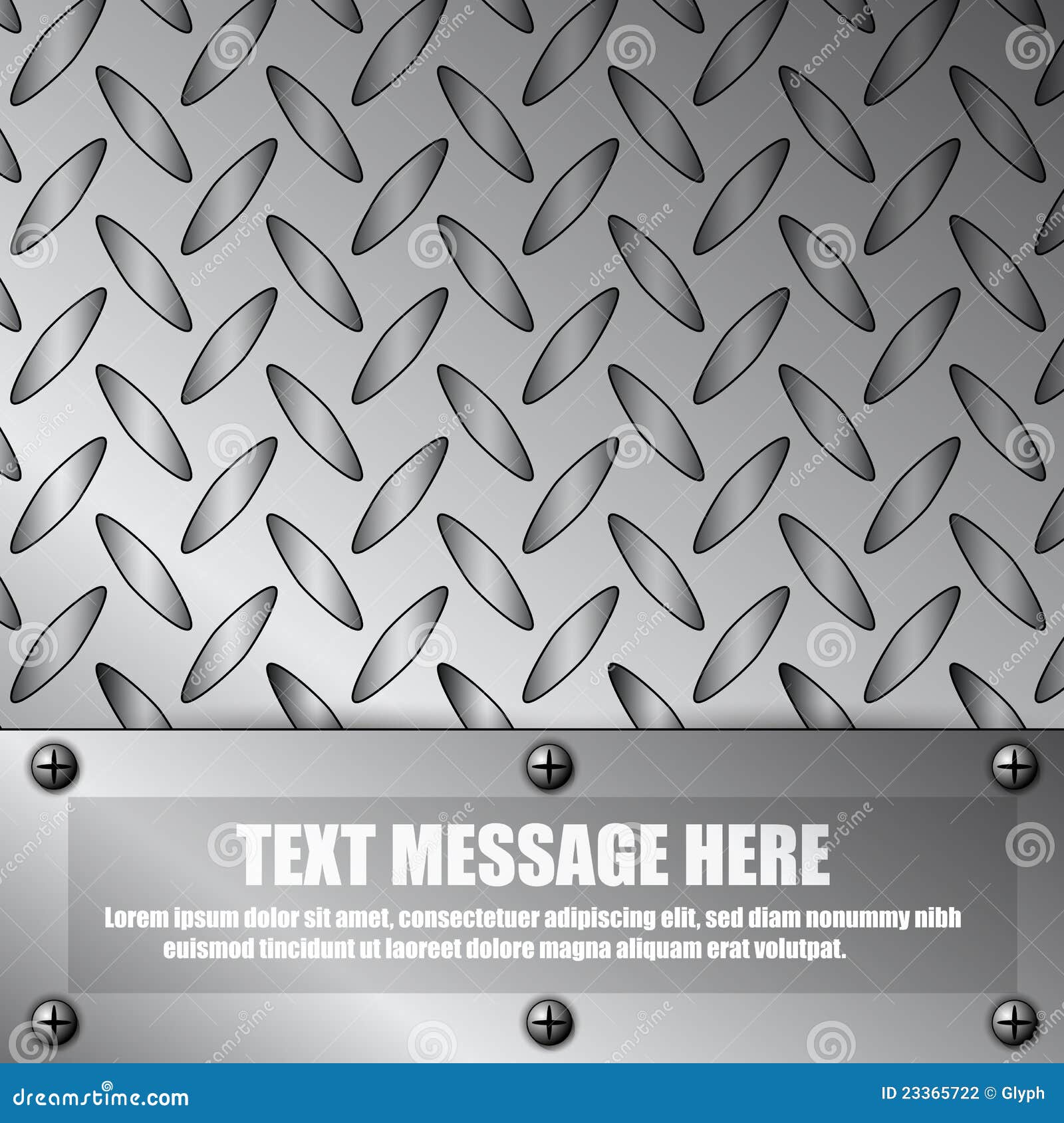 Illustration of Metal Plate with Space for Text Stock Vector ...